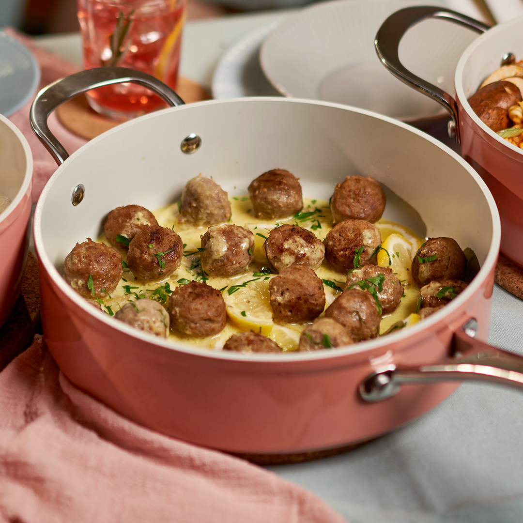 Lemon Meatball recipe using Cosmo Mini Pan!